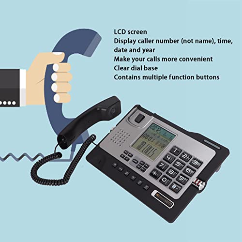Tenpac Corded Landline Telephone ,Lcd Screen Landline Phone With Large ...