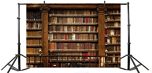 Renaiss 9x6ft Wooden Bookshelf Photography Background Library School ...