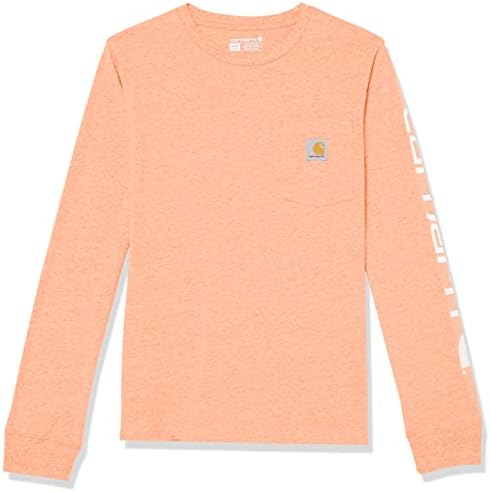 Carhartt T-shirt à manches longues et poche pour garçon, Fausse bruyère ...