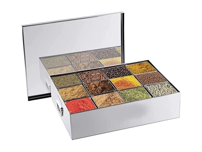 Buy Stainless Steel Commercial Spices Box Hotel Masala dan dhaba masala ...