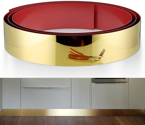 Sanbege Stainless Steel Toe Kick Cover, 4" x 102" Baseboard Plate, Self ...