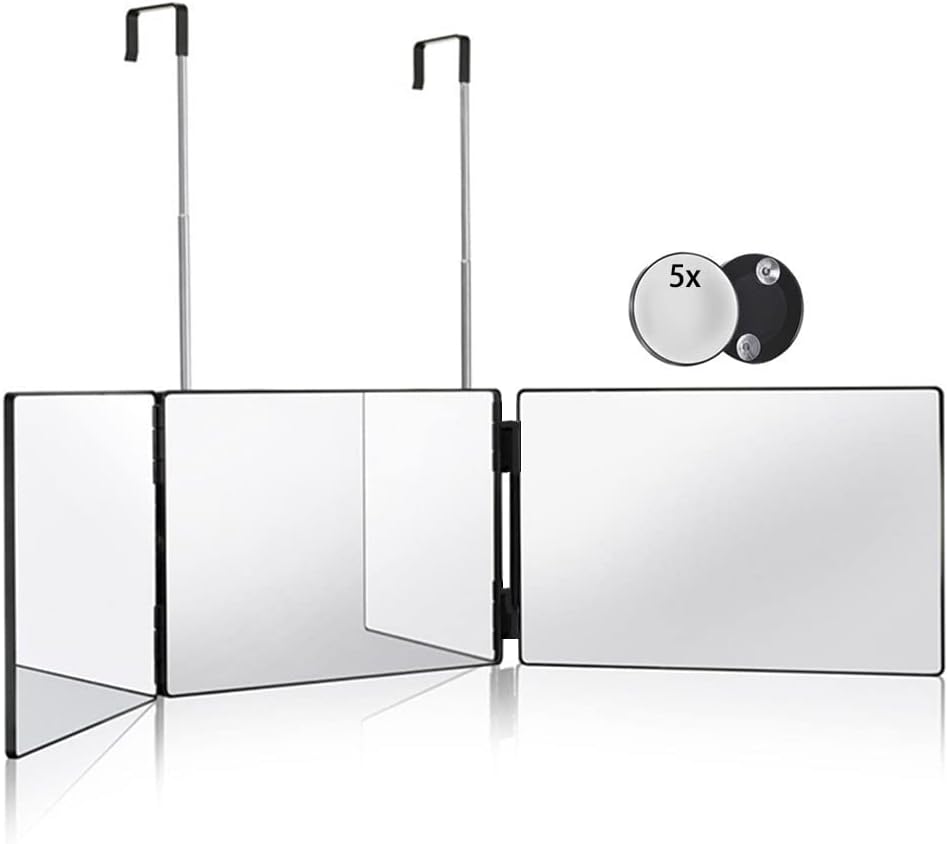 Amazon.com: Floxee Portable Tri-Fold Mirror Home/Travel (White) 3 Way ...