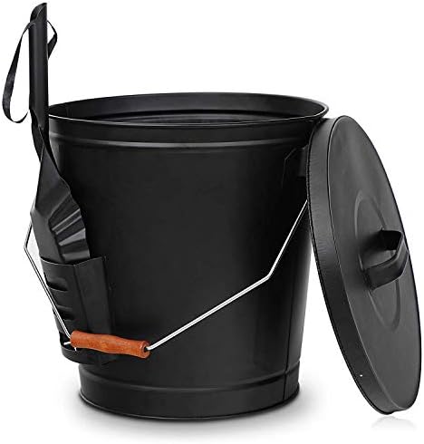 Amazon.com: JupiterForce Ash Bucket with Lid and Shovel, 5.15 Gallon ...