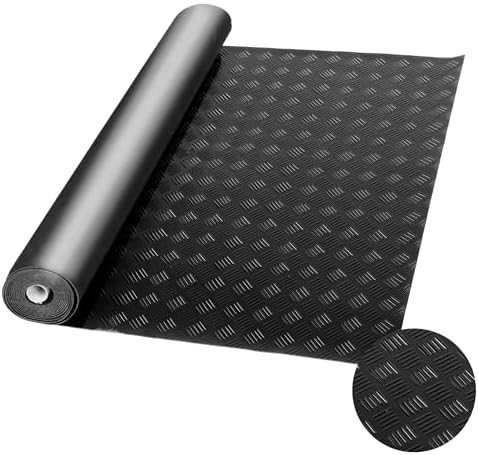 ybaymy Rubber Floor Matting Roll 100 x 500cm Heavy-Duty 5 Stripes ...