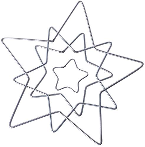 Royalmacrame 6 Piece: Star Shape Steel Ring Metal Craft Hoops Metal ...