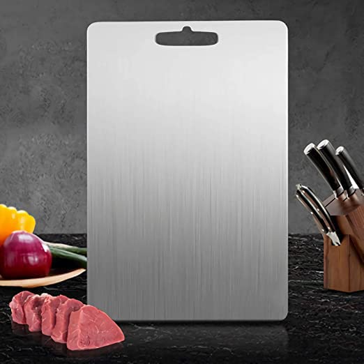 Buy THALAIVAA Heavy Duty Stainless Steel Chopping Board - Rust ...