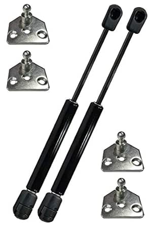Bansbach – 10 inch (244mm) Gas Springs Set of 2 with Ball Socket Flat ...