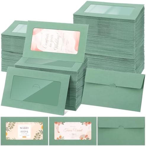 Amazon.com : 300 Pcs Window Gift Card Envelopes 3.94 x 2.3 Inch Gift ...