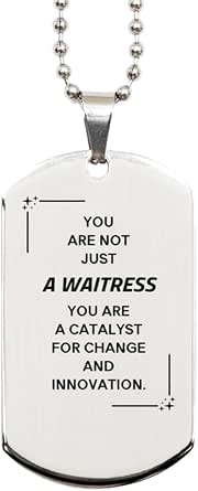 Amazon.com: Inspirational Waitress Silver Dog Tag, You are not just ...