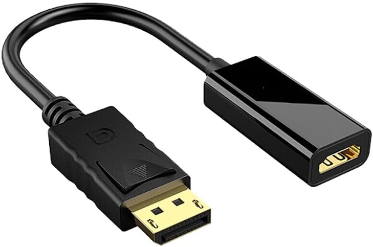 4K Display Port to HDMI Male Female Adapter Converter Cable Display ...