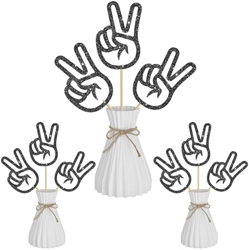 Amazon.com: 16Pcs Peace Sign Hand Centerpiece Sticks Peacekeeper Party ...