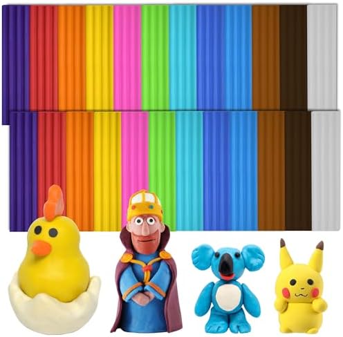 Pack of 24 Modelling Clay - 12 Colours Molding Clay for Kids, Clay for ...