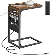 Amazon.com: TUTOTAK End Table with Charging Station, Side Table with ...