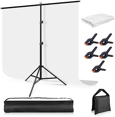 White Backdrop with Stand 1.5x2M, Heorryn Photography Background Stand ...