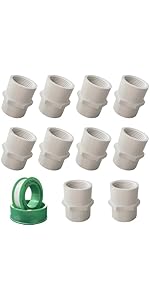 Amazon.com: 1/2 inch NPT Male Thread PVC Pipe Fitting Adapter Connector ...