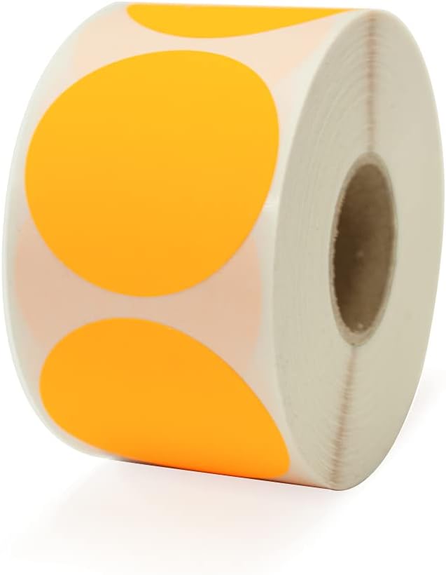 Amazon.com : LabelValue.com | 1.5" Fluorescent Orange Dot Stickers ...