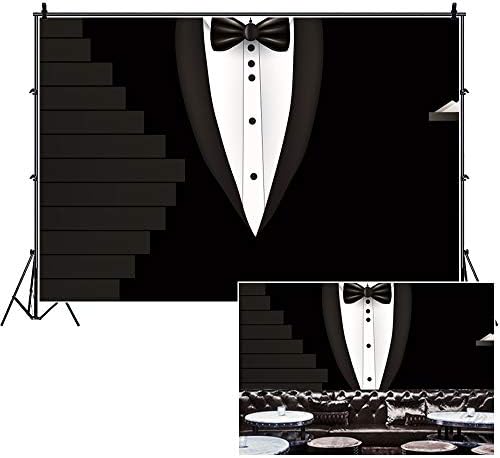 Amazon.com : AOFOTO 8x6ft Classic Man Backdrop Black Gentleman Tuxedo ...