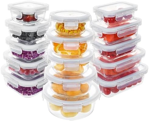 Amazon.com: GC GENICOOK Glass Food Storage Containers with Airtight Lids-Glass Meal Prep ...