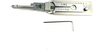 AGOUH LW5 LiShi 2 in 1 Pick and Decoder Lock Pick Set for Lockwood Lock ...