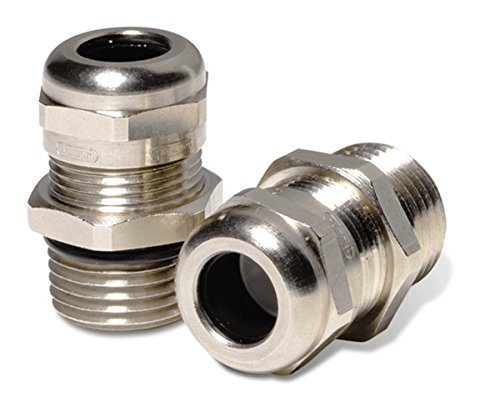 Strain Relief Brass Nickel Dome Nut 1/2 Inch Npt .20 Inch to .35 Inch ...