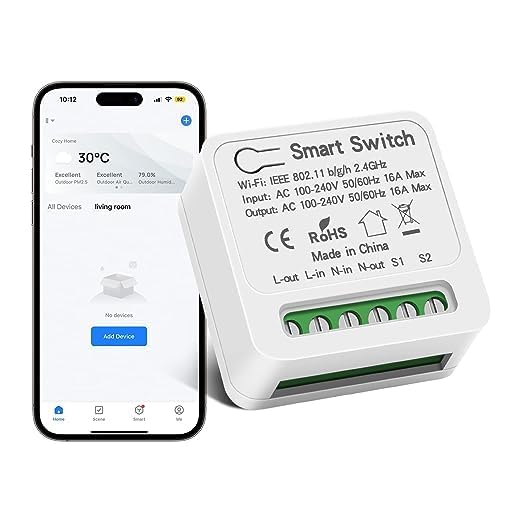 RIDEN Smart WiFi Relay Module, 2Way DIY Smart Relay Switch Module Smart ...