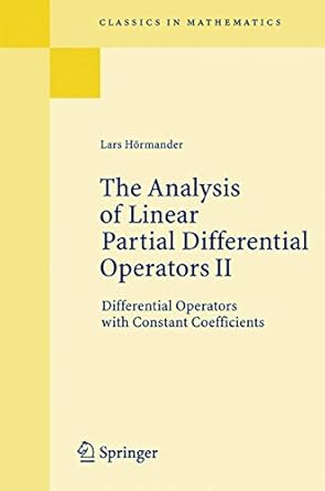 Amazon | The Analysis of Linear Partial Differential Operators II ...
