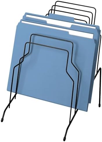 Fellowes Workstation Black Wire Rack 7-Section File Organizer (68112 ...