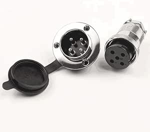 Flange Mount Electrical Connectors GX30 4 Pin Round Aviation Connector Male Socket Female Plug ...