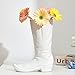 Amazon.com: Denique White Boots High Heels Flower Vases, Creative ...
