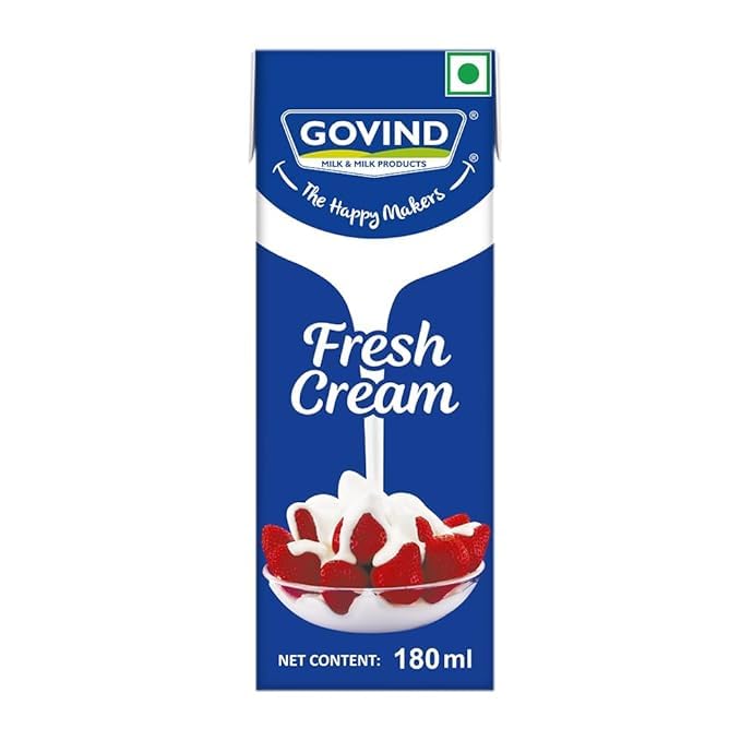 Govind UHT Fresh Cream Pure, Nutritious & Low-Fat, Perfect for Multiple ...
