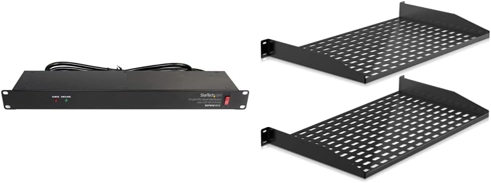 Amazon.com: Pyle 2-Pc 1U Server Rack Shelf & StarTech.com 8 Outlet ...
