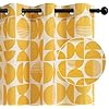 Amazon.com: ColorBird Mustard Yellow Curtains Linen Curtains for Living ...