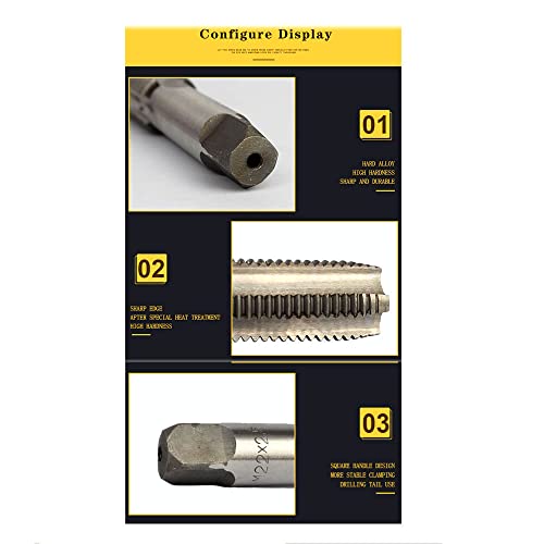 2PCS HSS Machine Spiral Point Straight Fluted Screw Thread Metric Plug ...