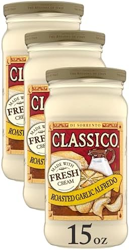 Amazon.com : Classico Roasted Garlic Alfredo Pasta Sauce (15 oz Jar ...