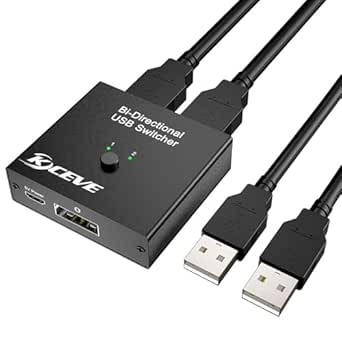Amazon.com: USB 2.0 Switch, 2 in 1 Out / 1 in 2 Out Bidirectional USB Switcher for 2 Computers ...
