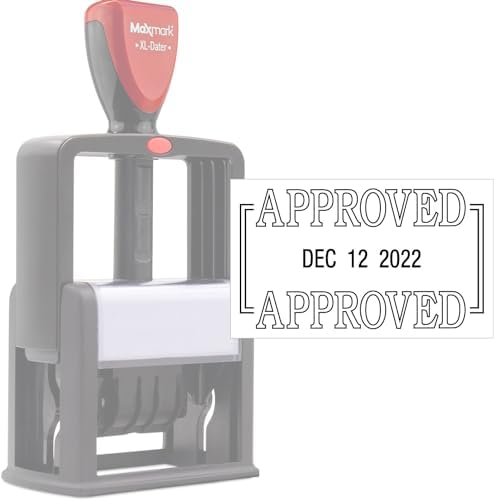 Amazon.com : ZIGEL Heavy Duty Style Self Inking Date Stamp with ...