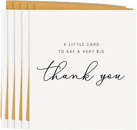 5 Thank You Cards with Envelopes – A Little Card To Say Very Big Thank ...