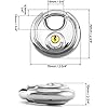 QWORK Keyed Alike Disc Padlock, 4 Pack Stainless Steel Discus Lock with ...
