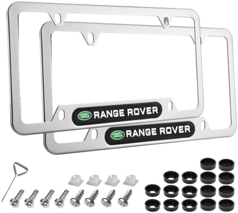 Amazon.com: 2pcs Aluminum Alloy License Plate Frames for Range Rover ...
