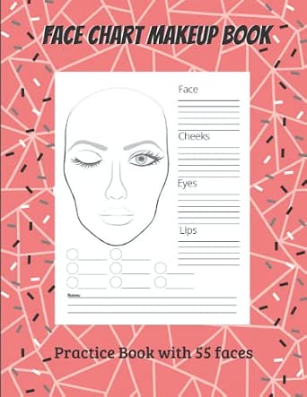Face Chart Makeup Book | Face Charts For Makeup Practice: 8.5 x 11 ...