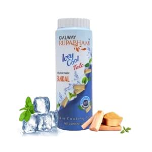 galway Icey Cool Talc 100gm (pack of 3) | sandal wood | body powder ...