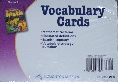 Houghton Mifflin Mathmatics California: Vocabulary Cards Level 3: Houghton Mifflin ...
