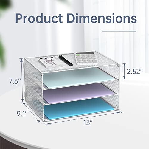 Snapklik.com : DALTACK 3 Tier Letter Tray Paper Organizer Mesh Metal ...