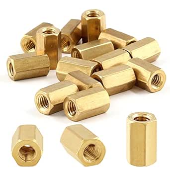 GUMIFA 15pcs M4*10 mm Hexagonal Copper Column, Bolts Nut Column, Double ...