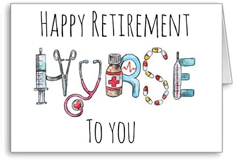 Happy Retirement Nurse Card Nursing Card (Envelope Included) : Amazon ...