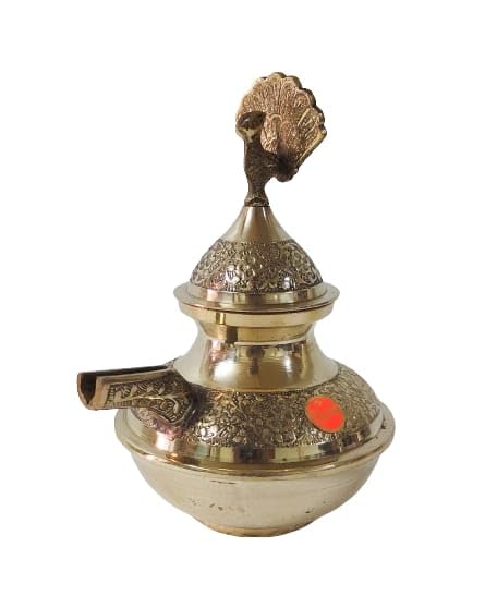 Brass Kalash with Nozzle, Vadhi, GHEE Liquid Serving Kalash Pot ...