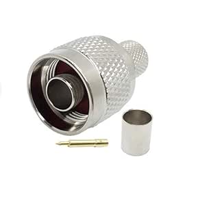 Buy 3AN Telecom N Male Crimp On Plug Connector for RG213 50 Ohm Low Loss RF Coaxial Cable Online ...