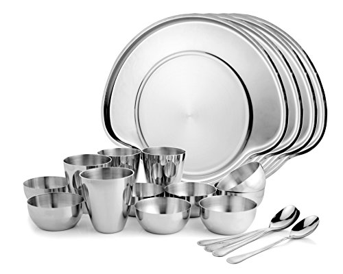 Buy 24 PCS DINNER SET WITH DUAL FINISH Online at Low Prices in India ...