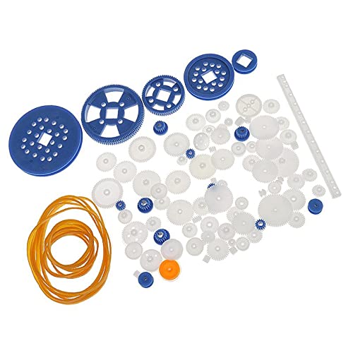 Buy Enakshi 90 Pieces/Set PP Gears Rack Pulley Belt Worm Car Toy Models ...