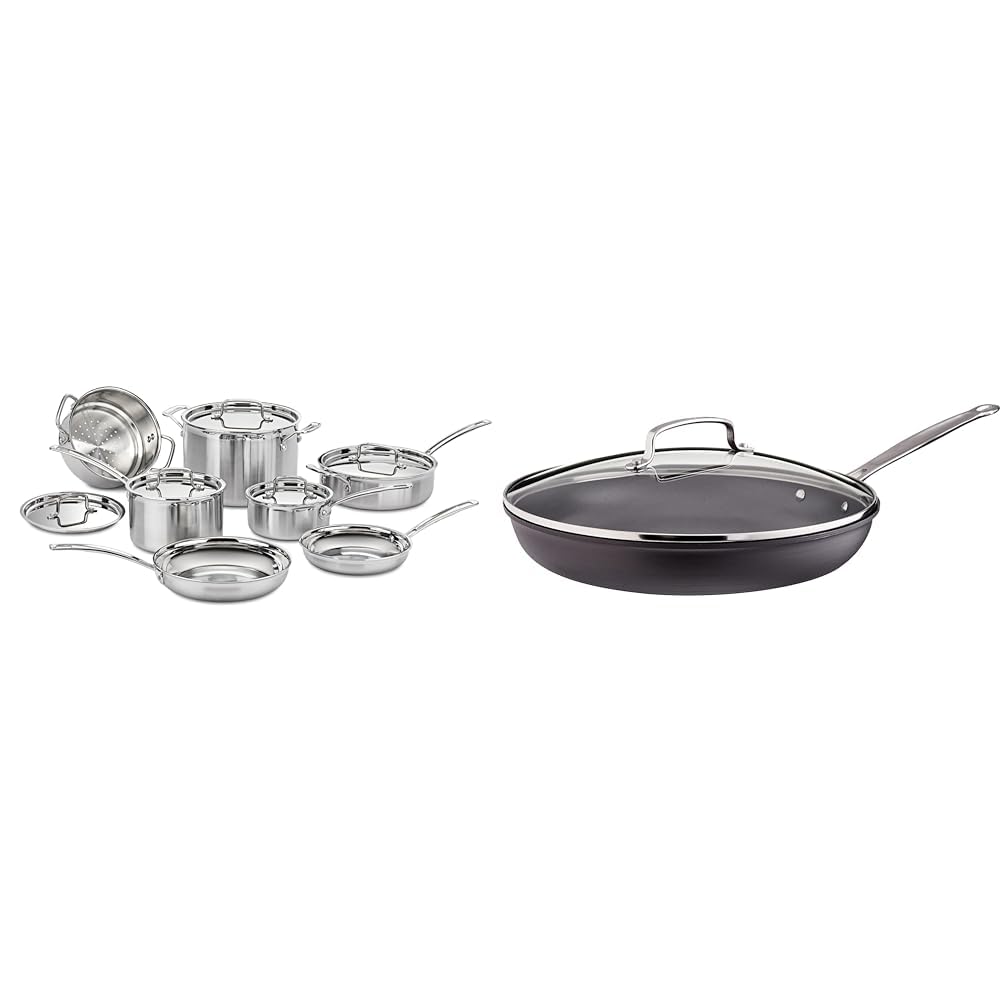 Amazon.com: Cuisinart 12 Piece Cookware Set, MultiClad Pro Triple Ply ...